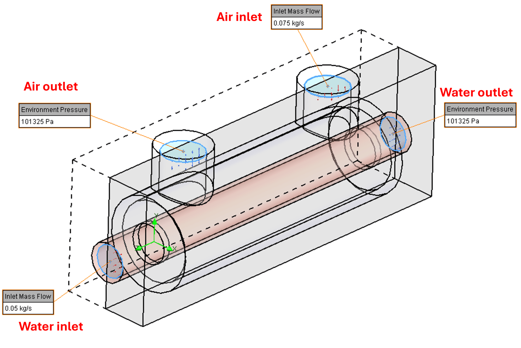 A Heat Exchanger in SolidWorks Flow Simulation | Xutao Sun